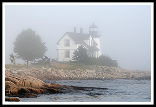 Prospect Harbor Lighthouse Near Acadia Park in Maine