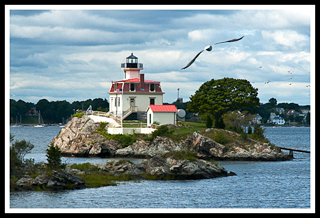Pomham Rocks Lighthouse in East Providence, RI